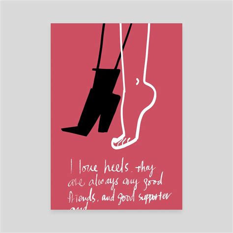Pop Illustration I Love High Heels An Art Canvas By Kazue Shima Inprnt