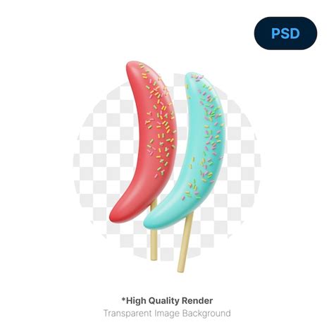 Premium Psd Choco Banana 3d Icon Premium Psd