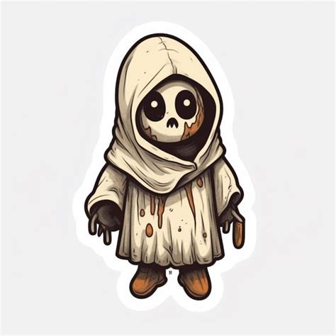 Premium Ai Image A Sticker Of A Dead Character With A Sad Face And A