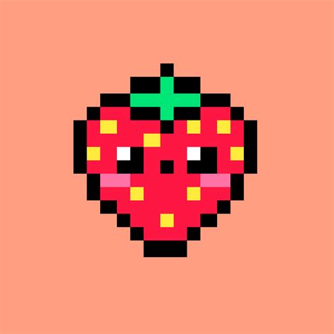 Pixilart Strawberry By Anu6a