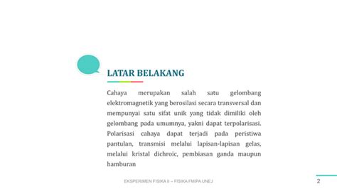 Eksperimen Fisika Polarisasi Cahaya Pptx