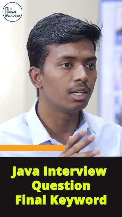 Java Interview Question Final Keyword Shorts Kiransir Javaprogramming Youtube