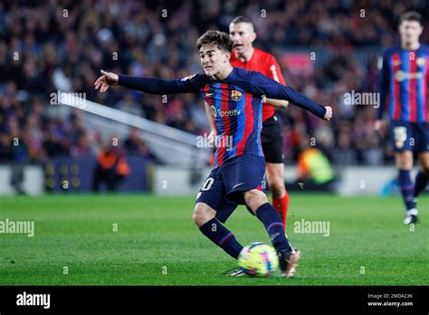 Barcelona Spain 22th Jan 2023 Gavi In Action During The Laliga