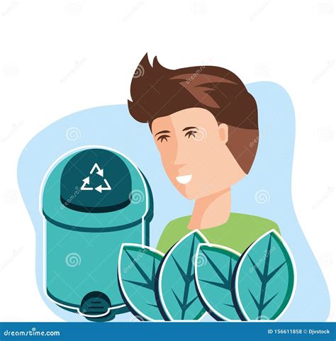 Trash And Avatar Man Design Stock Illustration Illustration Of