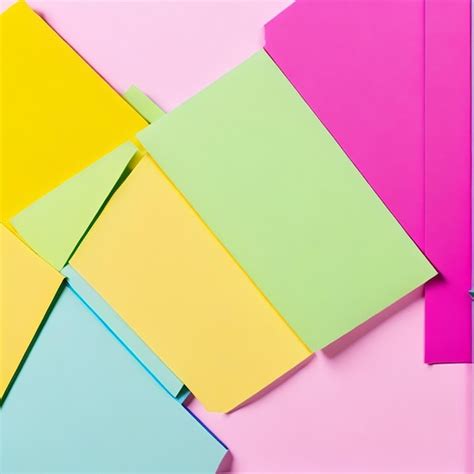Premium Ai Image Top View Of Colorful Paper Sheets