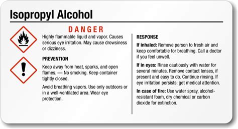 Printable Isopropyl Alcohol Label Printable Labels
