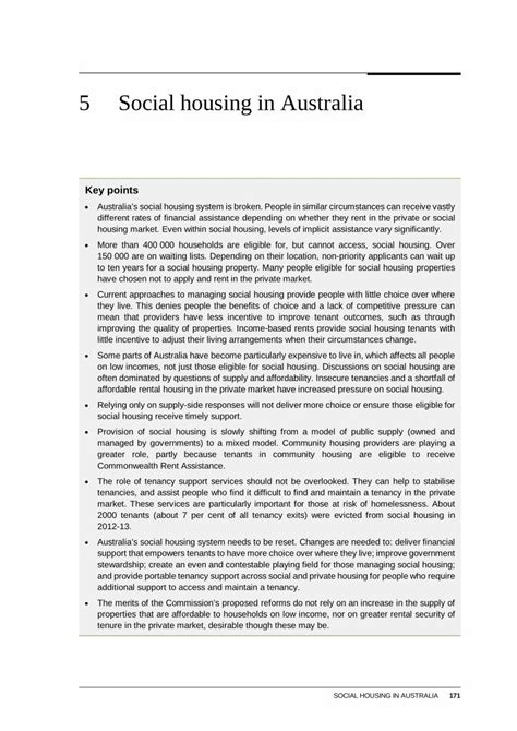 Pdf Social Housing In Australia Productivity Commission