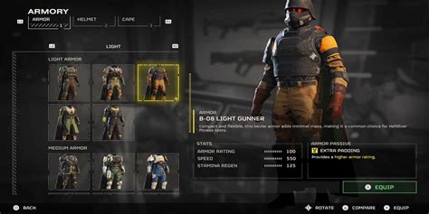 Best Light Armor In Helldivers 2
