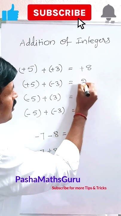 Addition Of Integers Youtubeshorts Shorts Shortsvideo Viralmathshorts Viralshorts Youtube