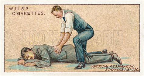 First Aid Artificial Respiration Schafers Method Stock Image Look