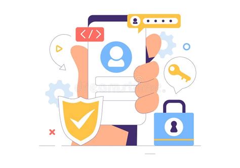 Cyber Security Vector Illustration Of Data Protection Safety Measures And Secure Systems For