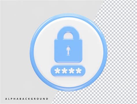 Premium Psd Password Icon Rendering Illustration 3d Element