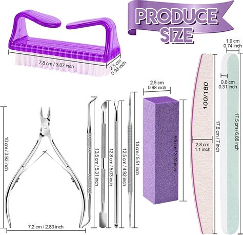 12 Pcs Nail Files And Buffer Block Set Fandamei Cuticle Nippers With 100