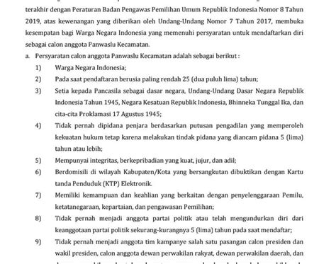 Kelurahan Basirih Selatan Pengumuman Pendaftaran Calon Anggota