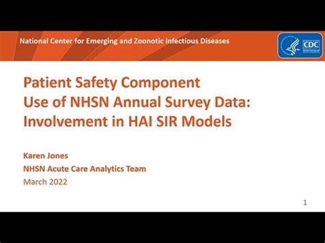 2022 NHSN Training Patient Safety Component Use Of NHSN Survey Data