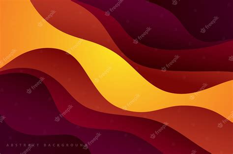Premium Vector Abstract Background Of Realistic Red And Orange Paper Cut Wave Pattern