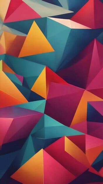 Premium Photo Abstract Geometric Background Made From Triangular