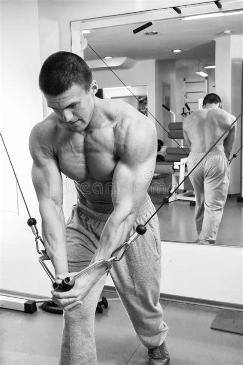 Man Makes Exercise Stock Photo Image Of Bare Lifestyle 53751938