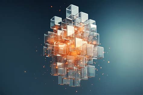 Futuristic Cubes Formation Blockchain Technology Ai Generative Stock Image Image Of Crypto
