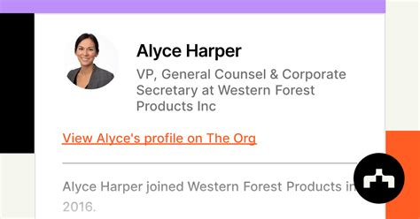 Alyce Harper Vp General Counsel And Corporate Secretary At Western