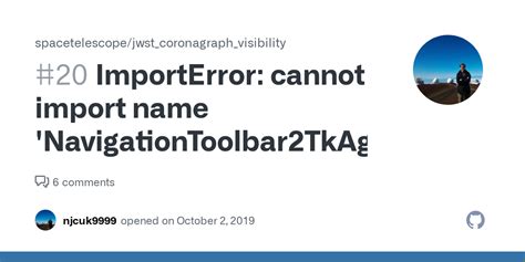 Importerror Cannot Import Name Navigationtoolbar2tkagg · Issue 20 · Spacetelescopejwst