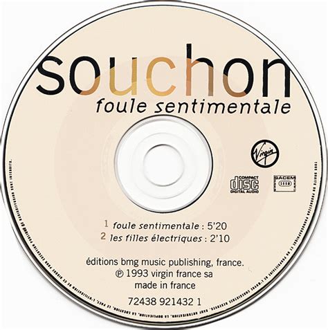 ALAIN SOUCHON Foule Sentimentale Histoires Des Chansons