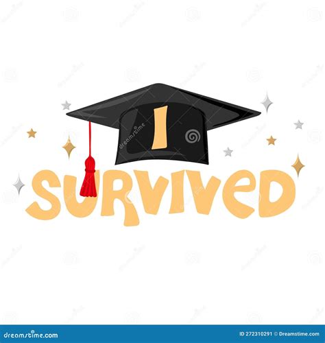 Congrats Graduates Greeting Lettering Sign With Academic Cap And
