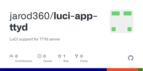 Github Jarod360luci App Ttyd Luci Support For Ttyd Server