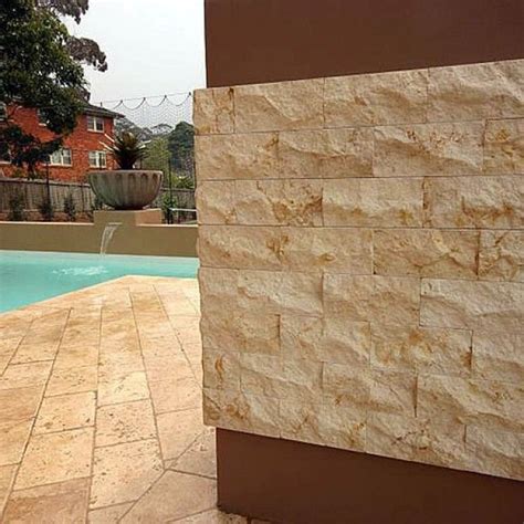 Sunny Marble Split Face Limestone Tiles