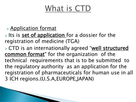 Common Technical Document Format Ppt