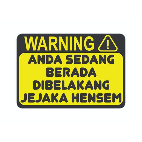 Sticker Amaran Warning🔥cutting Sticker🔥more Than 10 Design 🔥ready Stock Shopee Malaysia