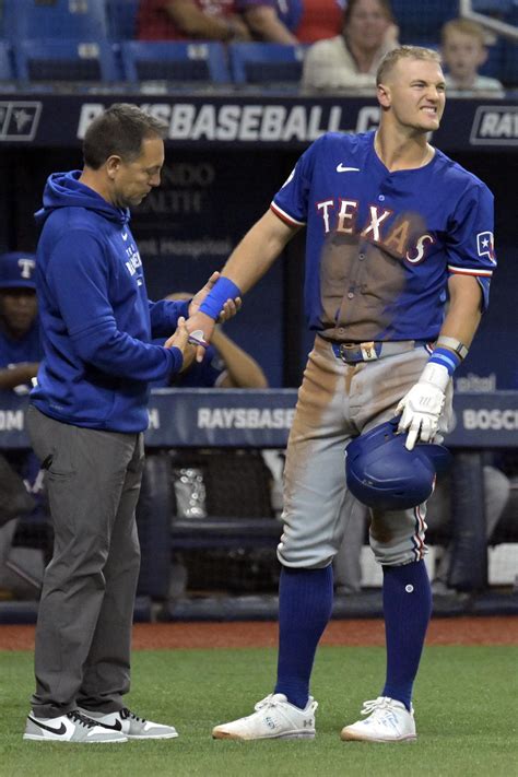 Rangers Josh Jung Breaks Wrist On Swinging Strike