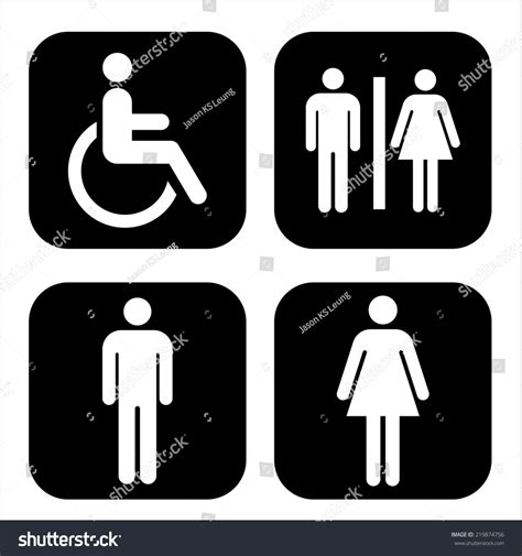 Toilet Icon Vector 219874756 Shutterstock