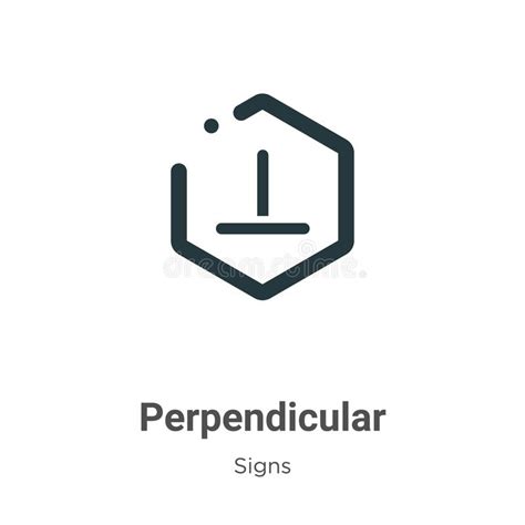 Vectorpictogram Loodrecht Symbool Op Witte Achtergrond Symbool Van Het