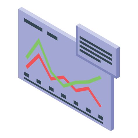 Isometric Graph Chart With Trends On Display 46041533 Vector Art At