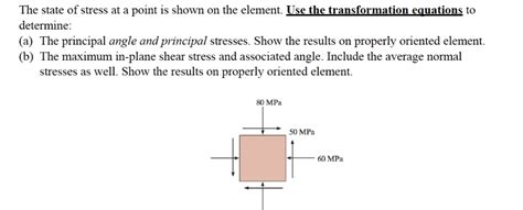 Solved Redo Problem 1 Using Mohr S Circle Draw The Chegg