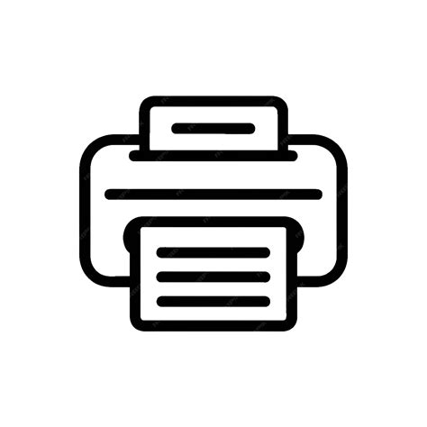 Detailed Printer Icon Placed On A White Background Premium Ai