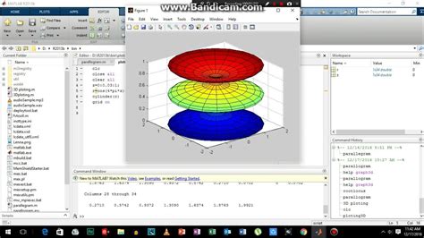 How To Plot 3d Sine And Cosine Cylinder In Matlab Youtube