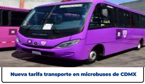 Rige Nueva Tarifa Para Transporte En Microbuses De La CDMX 2024