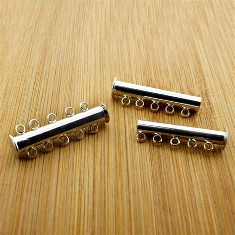 Magnetic Clasp 5 Loop Bar 30m Silver Platedaft Hobby And Jewellery