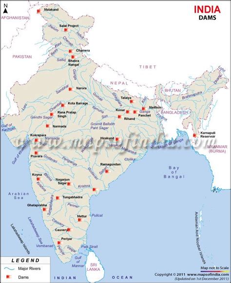 Dams In India Map
