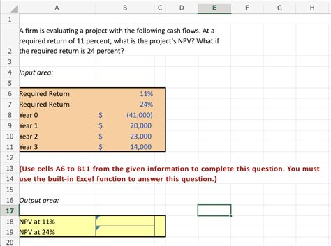 Solved 13 Use Cells A6 To B11 From The Given Information To
