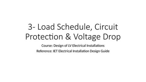 Cable Sizing Calculations Pptx