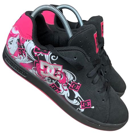 Dc Shoes Graphic Skater Emo Grunge Y2k Black Pink Depop