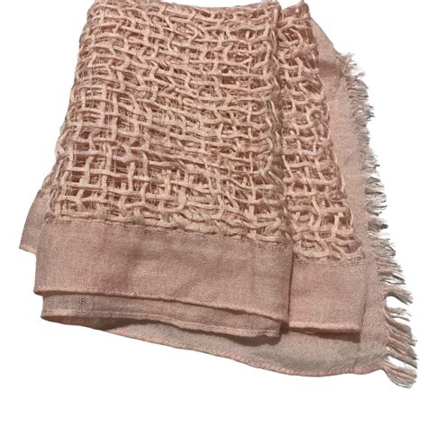 Nwot Asos Womens Large Pink Open Weave Scarf 72 X 220 Cms
