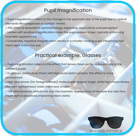 Pupil Magnification Vision Clarity Eye Function And Optics