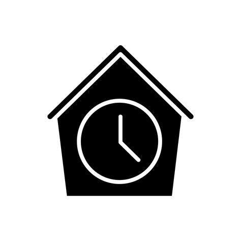 House Clock Icon Vector 10954452 Vector Art At Vecteezy