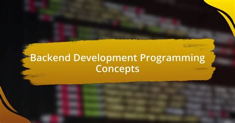 backend development programming concepts quiz sg