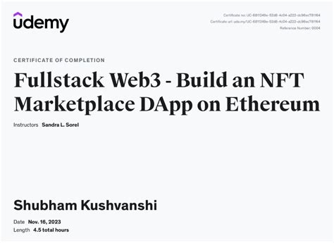 i m happy to share that i ve obtained a new certification fullstack web3 developer from udemy