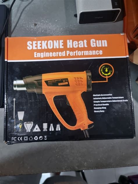 Seekone Heat Gun 1800w 122℉~1202℉（50℃ 650℃）fast Heating Heavy Duty Hot
